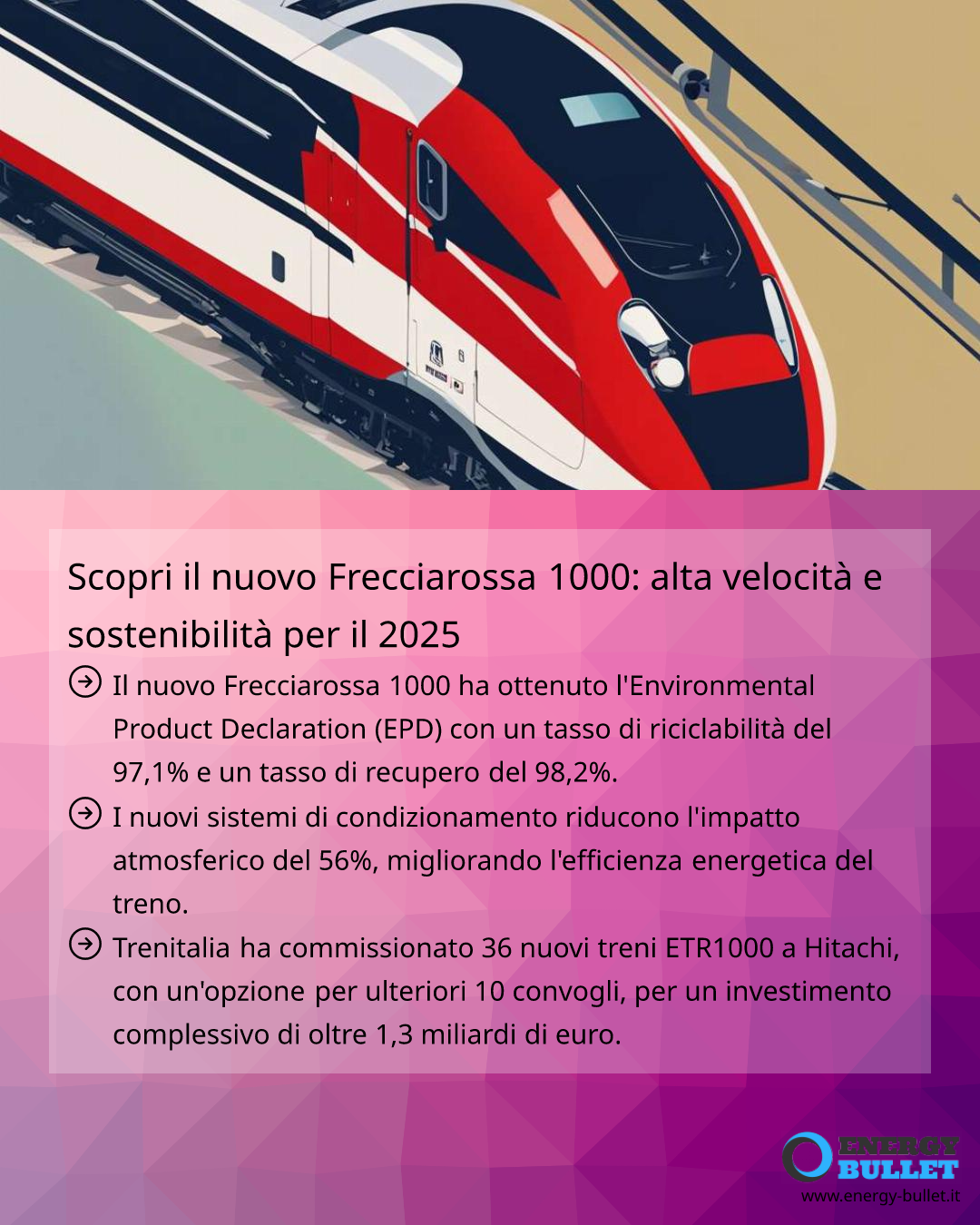 Scopri il nuovo Frecciarossa 1000: alta velocità e sostenibilità per il ...